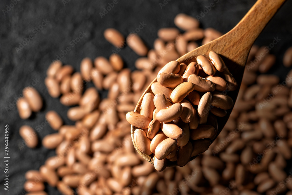 Overhead view of Phaseolus vulgaris, also called beans, chingadilla ...