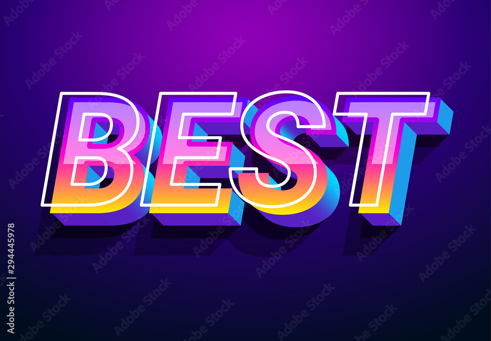 3D Text Effect with Outline Stock Template | Adobe Stock 3D Text Effect with Outline Stock Template | Adobe Stock