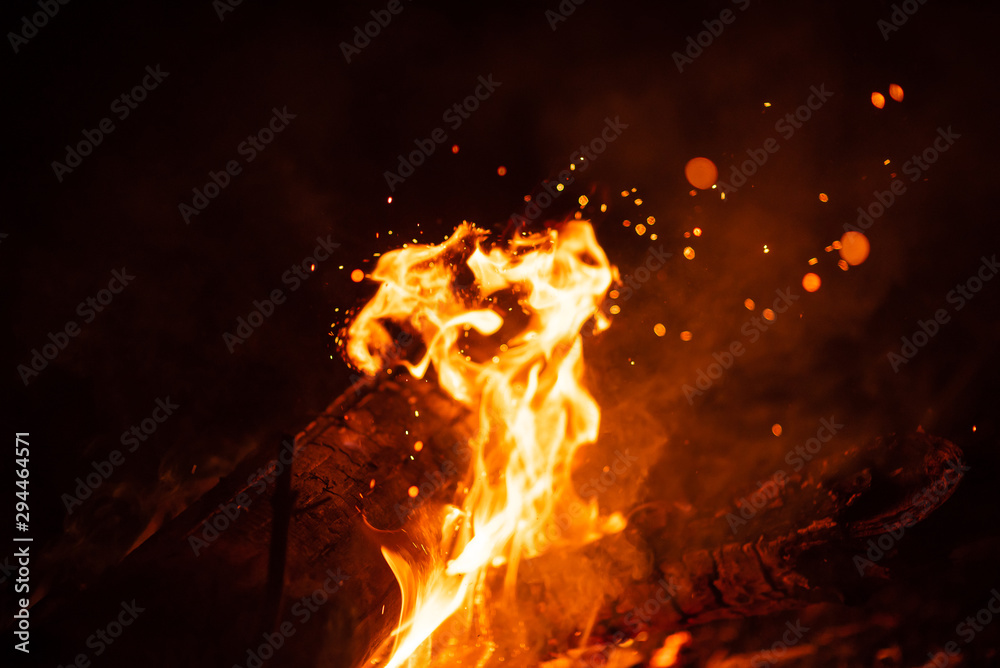 Beautiful abstract background on the theme of fire, light and life ...