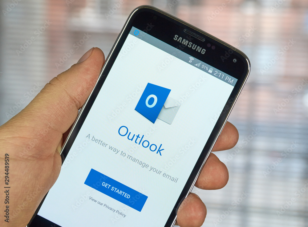 Microsoft Outlook mobile app foto de Stock | Adobe Stock