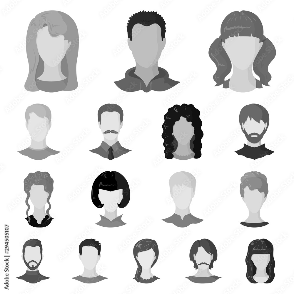 Poster Vector illustration of character and profile sign – Tableau ...