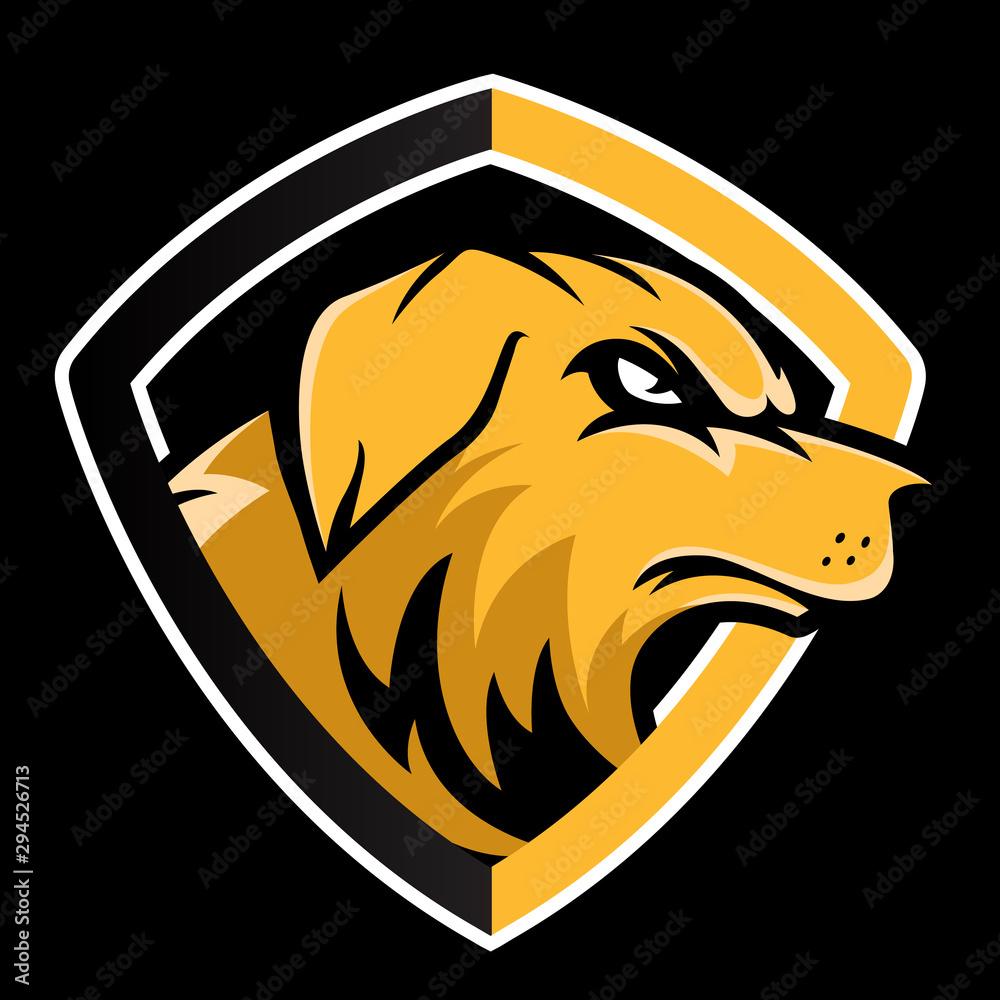 Retriever Dog logo design Stock Vector | Adobe Stock