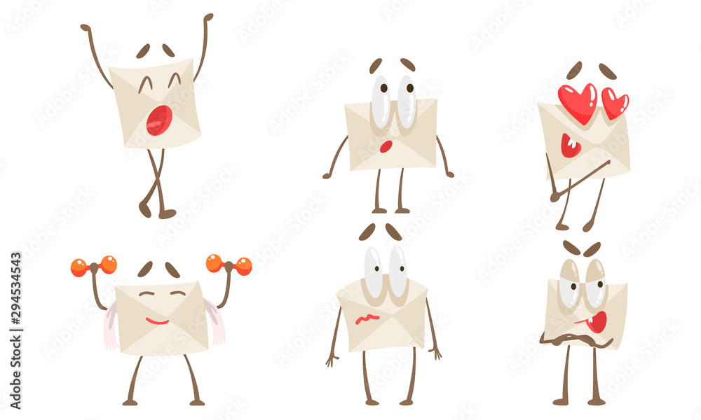 Envelopes Cartoon Characters