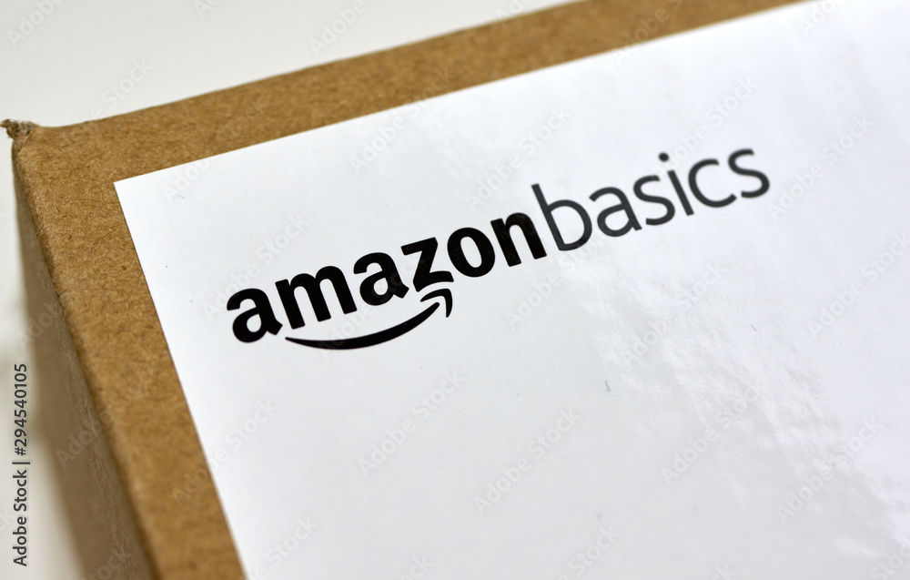 Amazon Basics shipping box Stock Photo | Adobe Stock