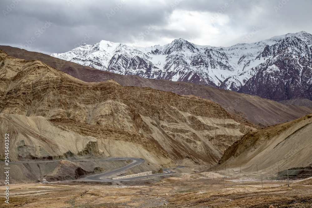 Panorama view of Indus valley,Lah, India. Indus Valley is the largest ...