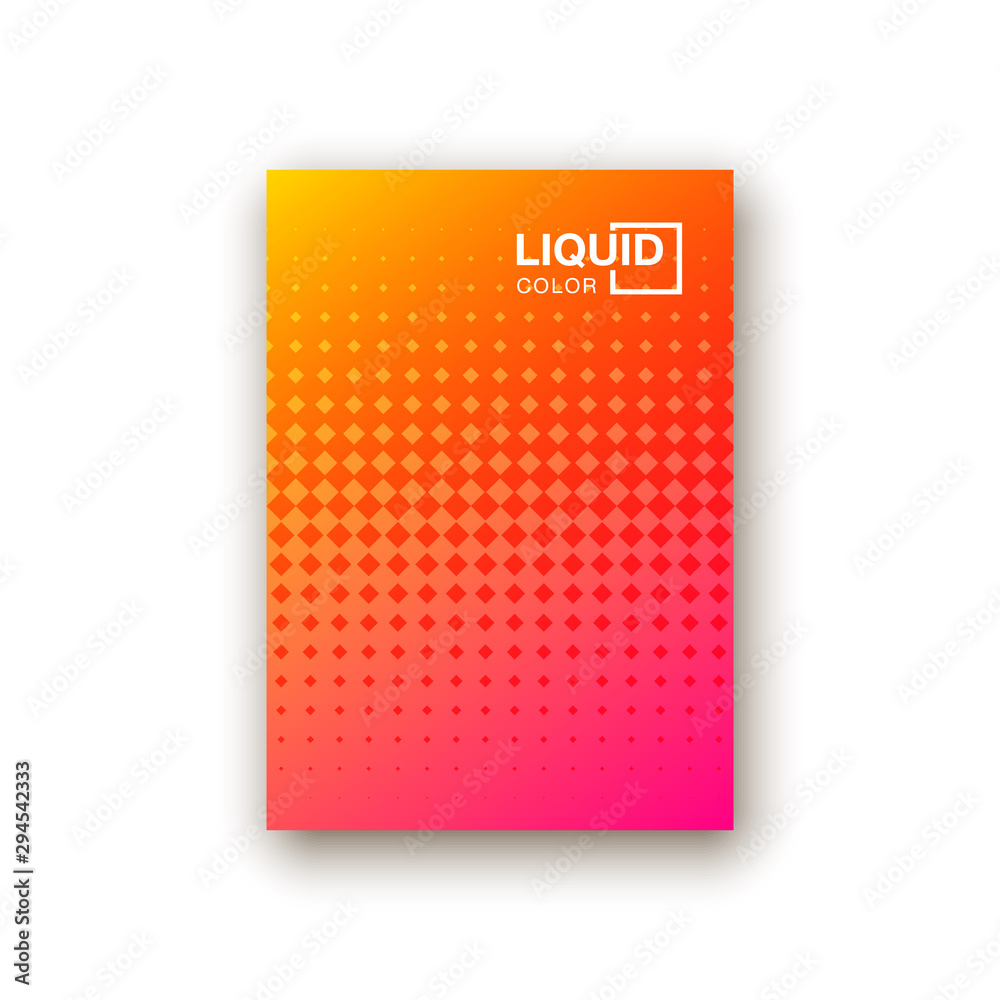 Bright annual report design dot collection. Gradient halftone grid ...