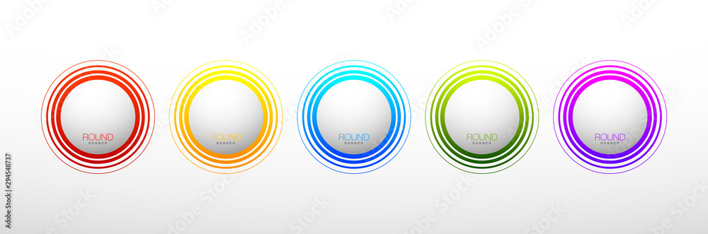 5 components chart make up something. Modern business circle ...