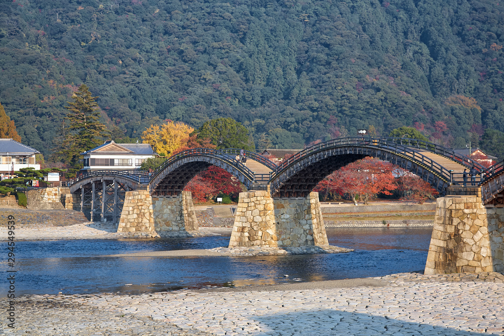 Kintai Bridge in Iwakuni city in the fall, Japan Stock Photo | Adobe Stock
