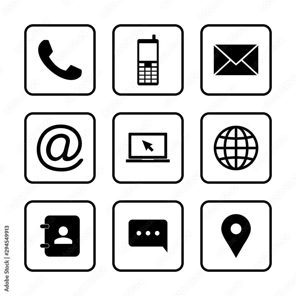 Phone Email Web Icons