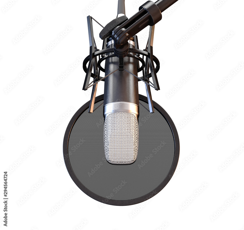 Hanging Condenser Microphone Stock Illustration | Adobe Stock