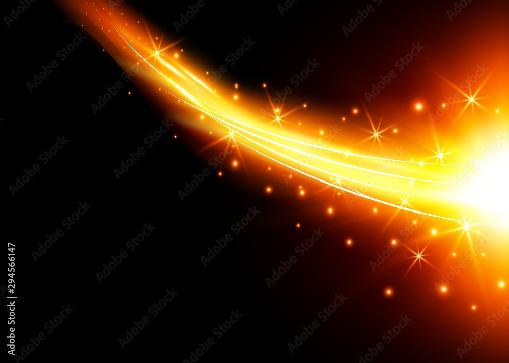 Glowing lights and stars. Isolated on transparent background. Set of ...