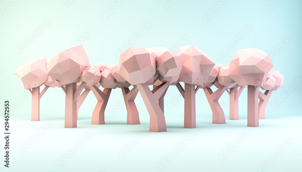 papercraft trees Stock Illustration | Adobe Stock