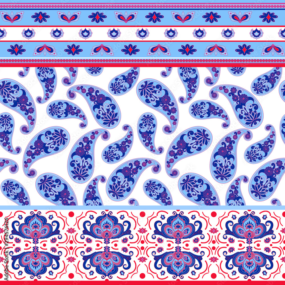 Purple Paisley Border Clip Art