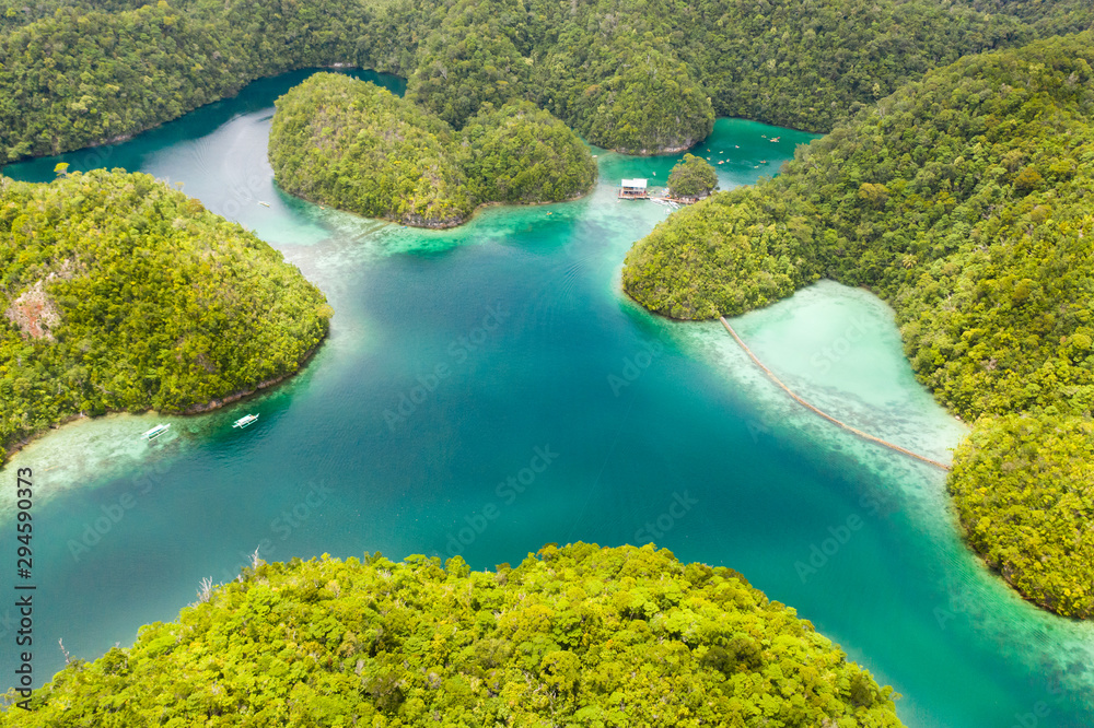 Foto de Sugba lagoon, Siargao,Philippines. Small islands with lagoons ...