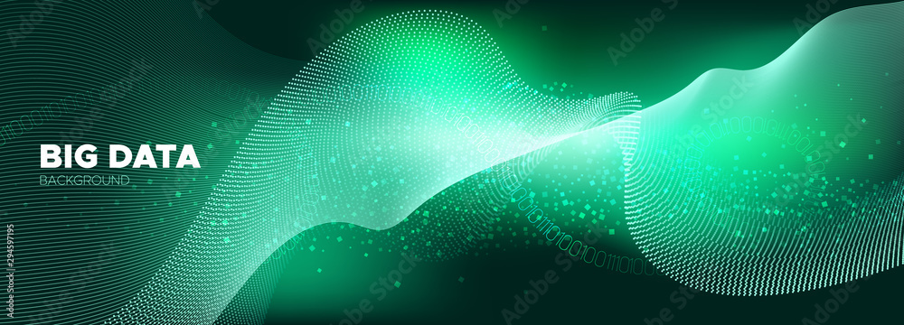 Green Technology Pattern. Big Data Analytics. Stock Vector | Adobe Stock