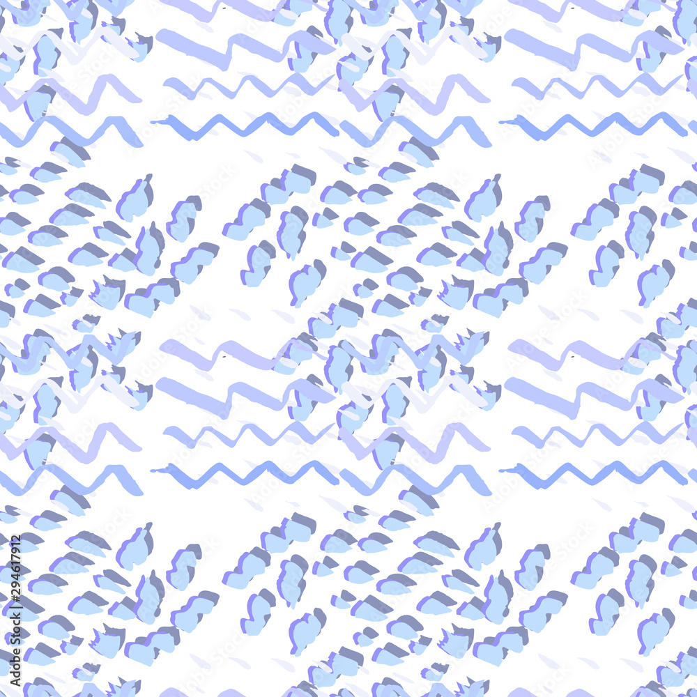 Hand drawn illustration with blue scribble color texture ink hand on ...