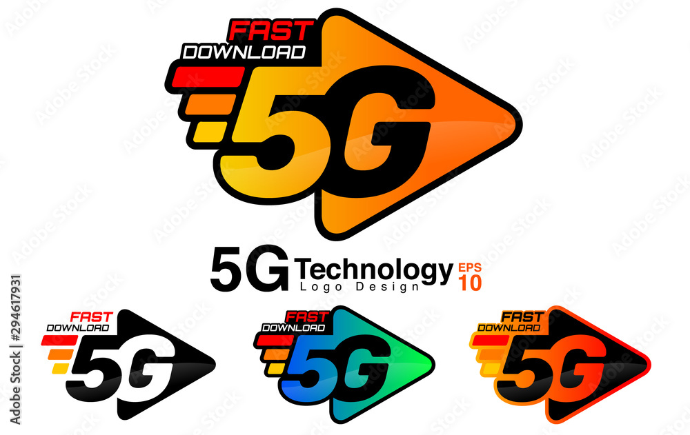 5g Technology Logo. 5g Technology Icon. Fast Download Concept. Vector ...