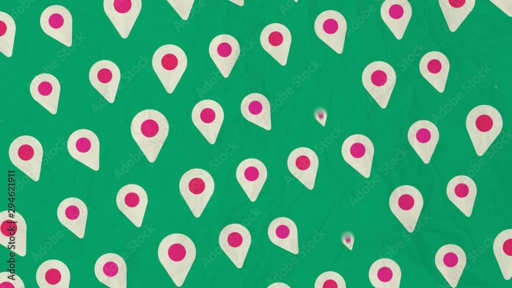 Vídeo do Stock: Location Pin Symbols Pattern Animation with Chroma ...
