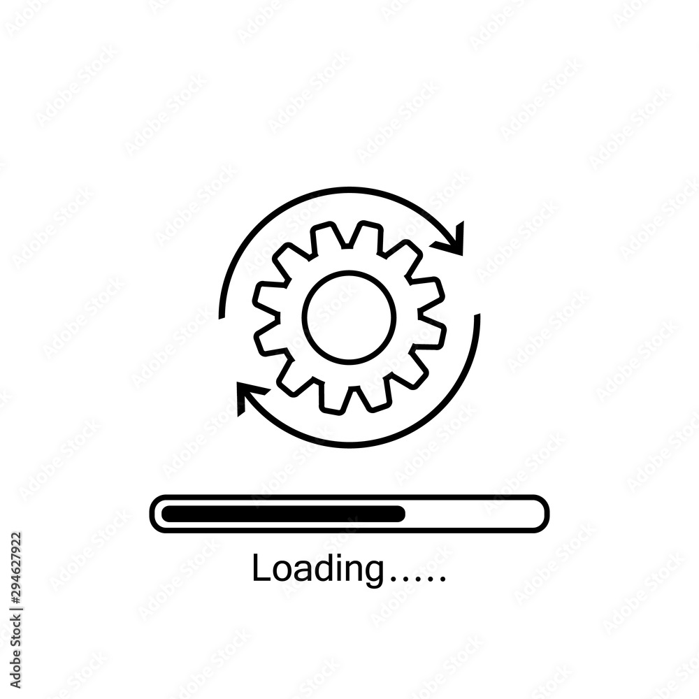 Loading process. Update system icon. Concept of upgrade application ...