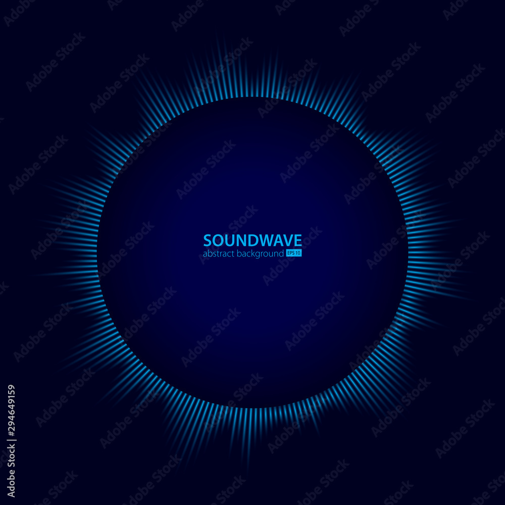 Soundwave vector abstract background. Music radio wave. Sign of audio ...