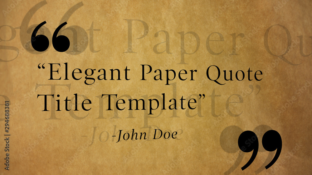 Paper Quotes Stock Template | Adobe Stock