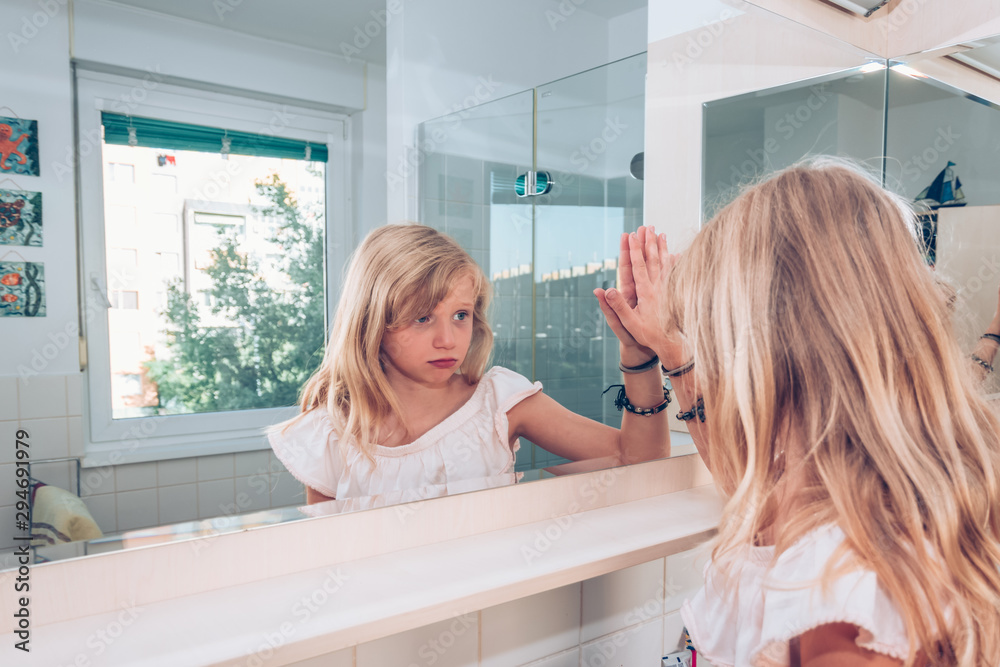 Looking In Mirror Sad