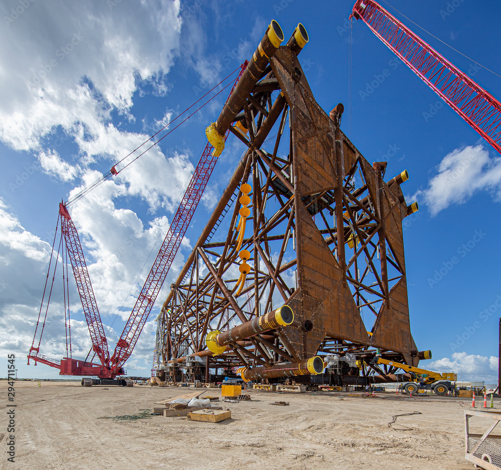 Offshore platform construction Stock Photo | Adobe Stock