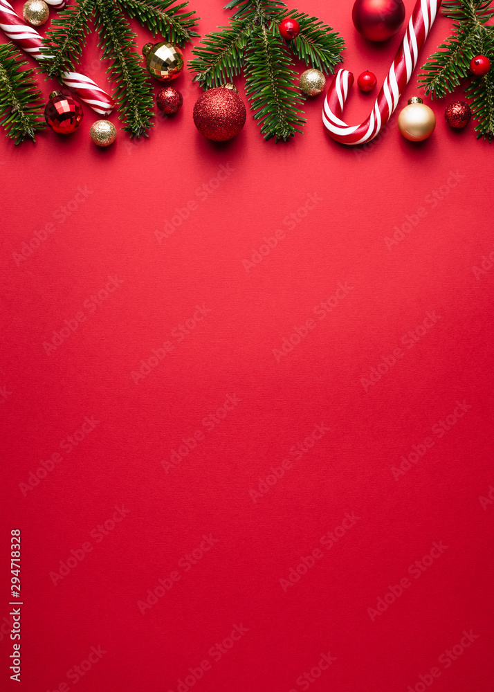 Merry Christmas vertical background Stock Photo | Adobe Stock