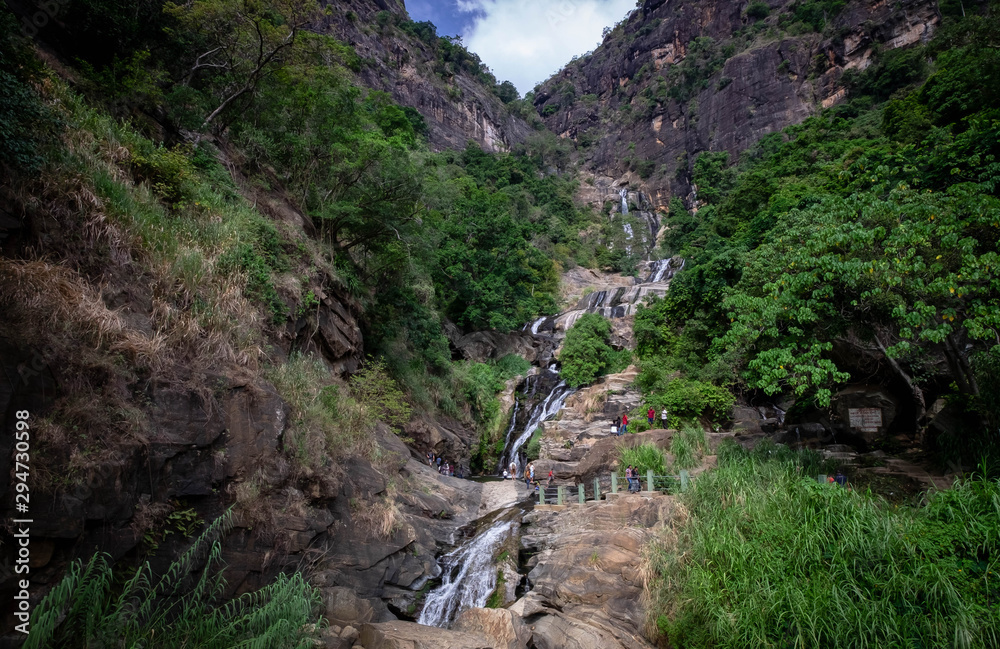 The Ravana waterfalls is a popular sightseeing attraction in Sri Lanka ...