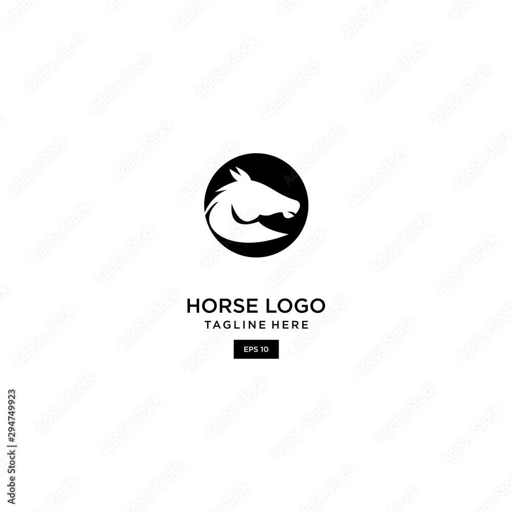 Abstract horse logo design inspiration Stock Vector | Adobe Stock