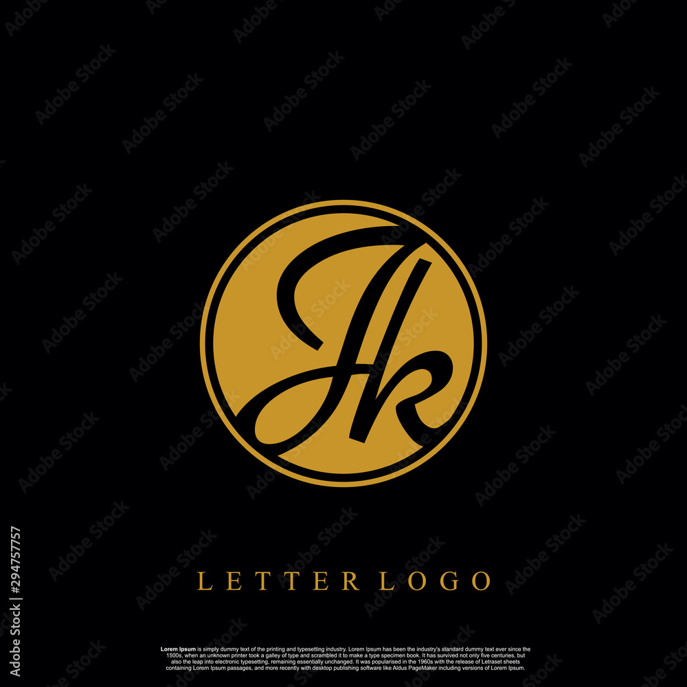 Letter JK logo initial emblem letter luxury vector. Stock Vector ...