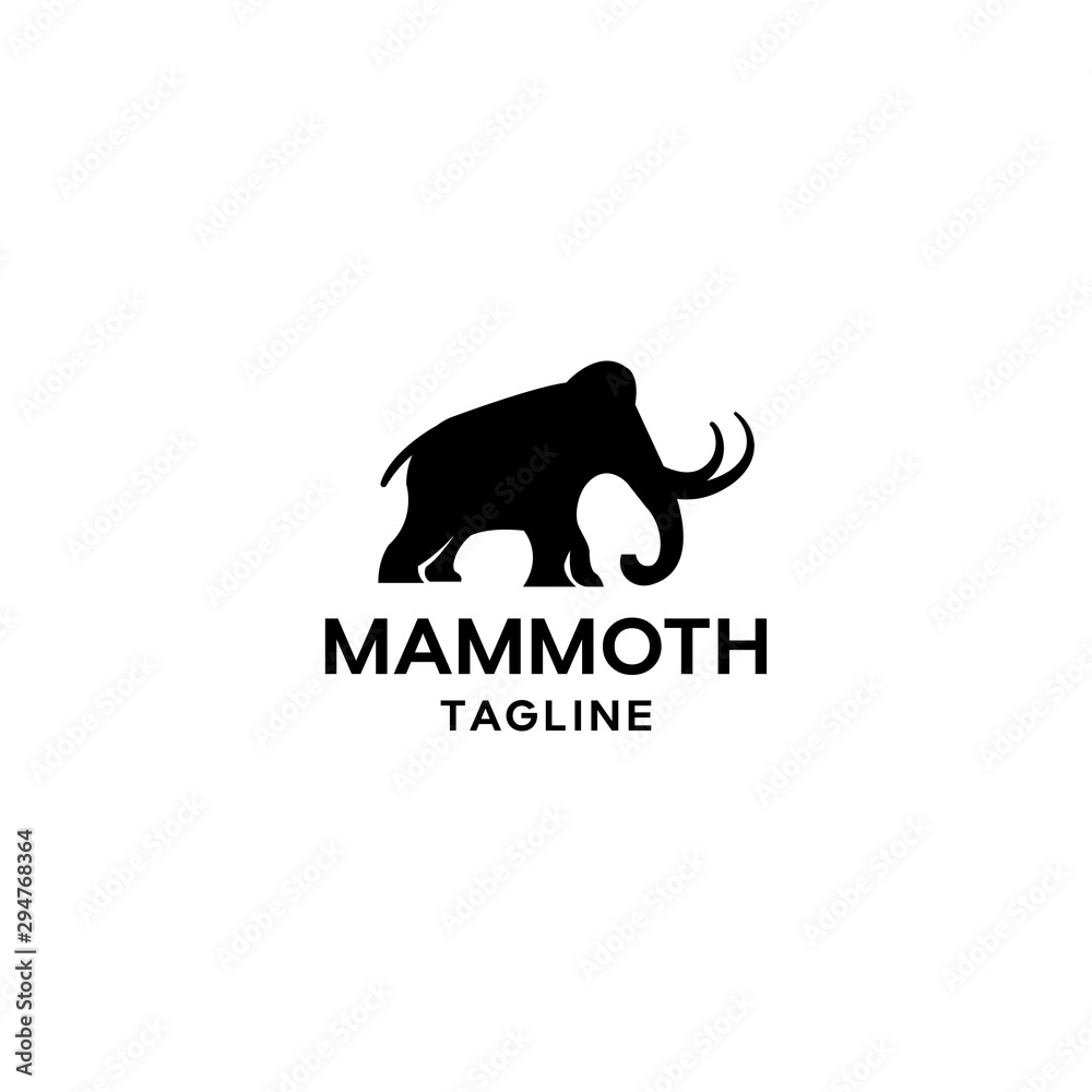 Mammoth Logo Icon Design Template Vector Illustration Stock Vector ...