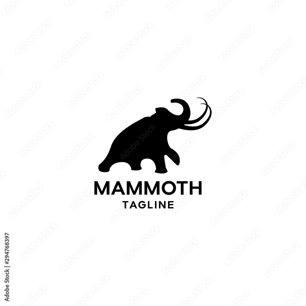 Mammoth Logo Icon Design Template Vector Illustration Stock Vector ...