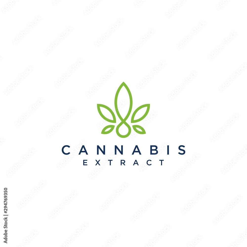 cannabis extract logo designs, or cannabis leaves with water droplets ...