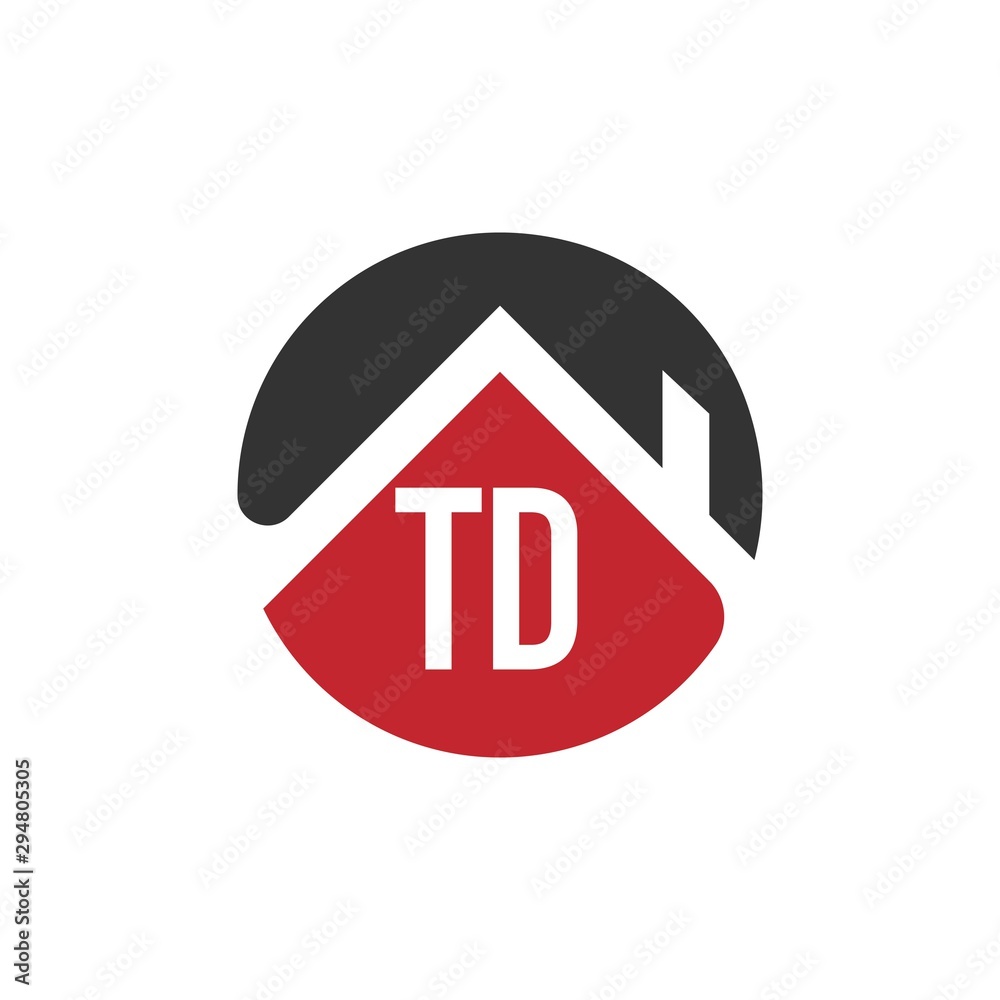 Initial Letter TD Building Logo Vector Design Template. Real Estate ...
