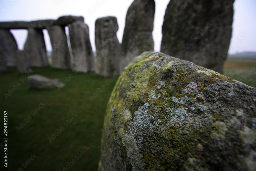 UNESCO World Heritage: Stonehenge Megalith Site on a cold British ...