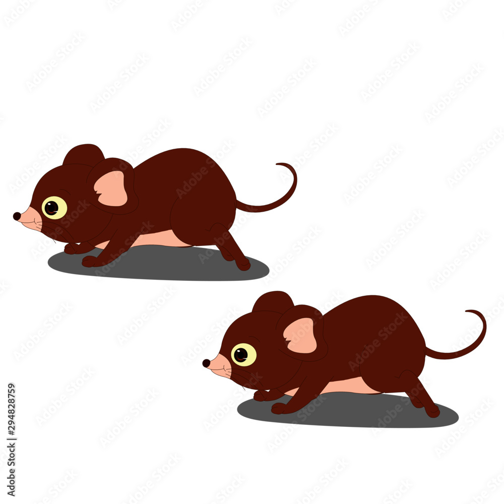 Baby Rats Brown - Cartoon Vector Image Stock Vector | Adobe Stock
