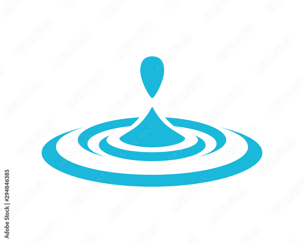 Water Drop and Water Splash Symbol Stock Vector | Adobe Stock
