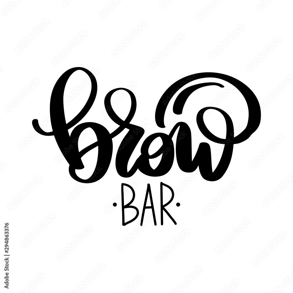 Brow bar logo. Vector Eyebrow calligraphy for beauty salon, brow bars ...