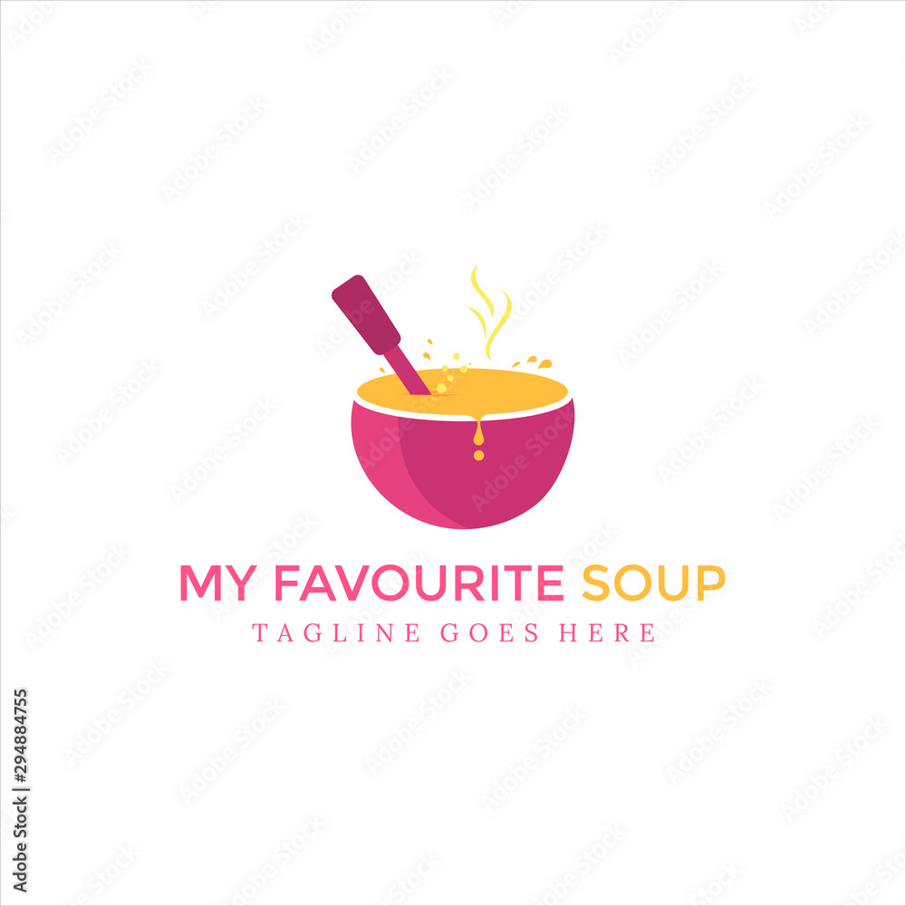 Simple Soup Logo. Soup Logo Vector Stock Vector | Adobe Stock