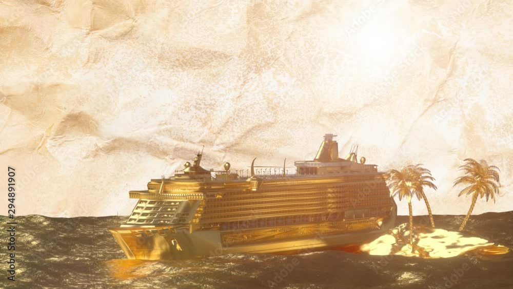 Concept art of cruise ship model, render 3D Stock Video | Adobe Stock