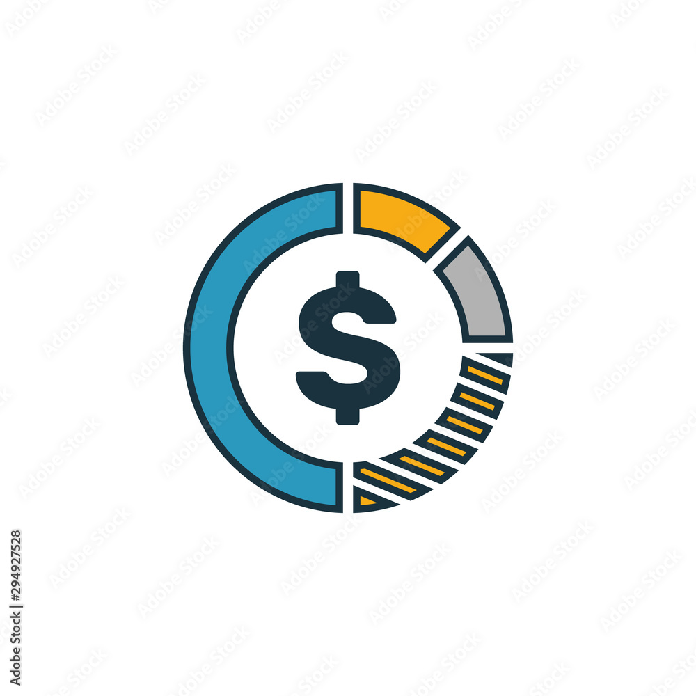 Economy icon. Outline filled creative elemet from business management ... Economy icon. Outline filled creative elemet from business management ...