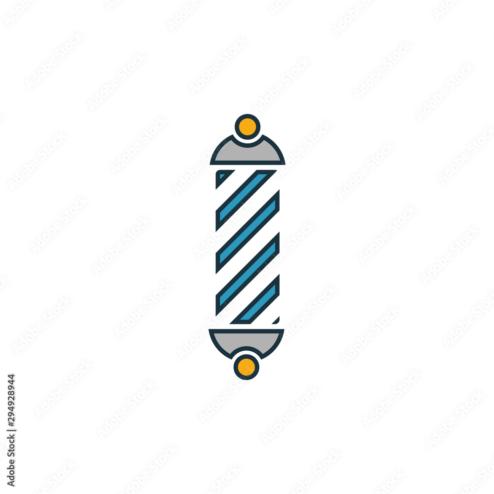 Barber Symbol icon. Outline filled creative elemet from barber shop ...