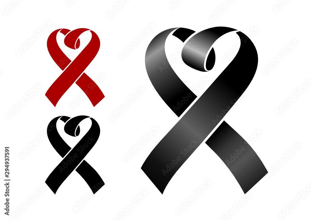 Nastro - Simbolo femminicidio Stock Vector | Adobe Stock