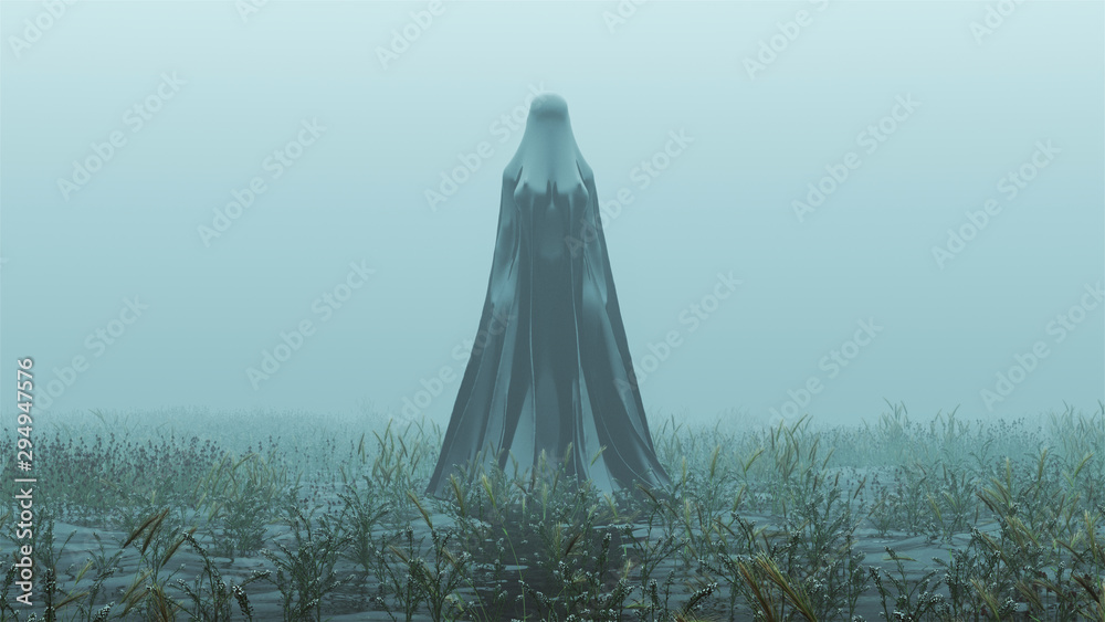 Black Spirit Demon Raising out of the Water Abstract Foggy Watery Void ...