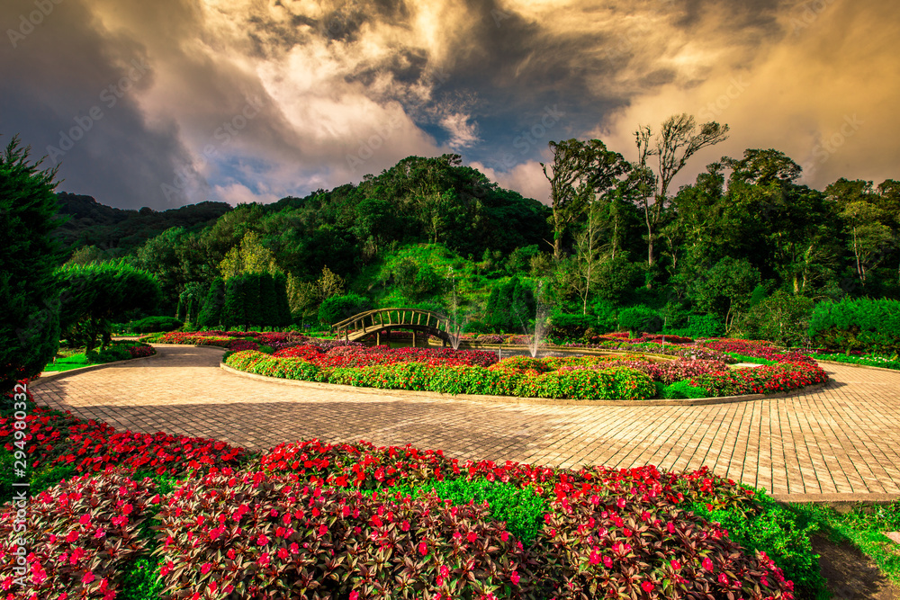 Background view of close-up tourist attractions, Landmark in Chiang Mai ...