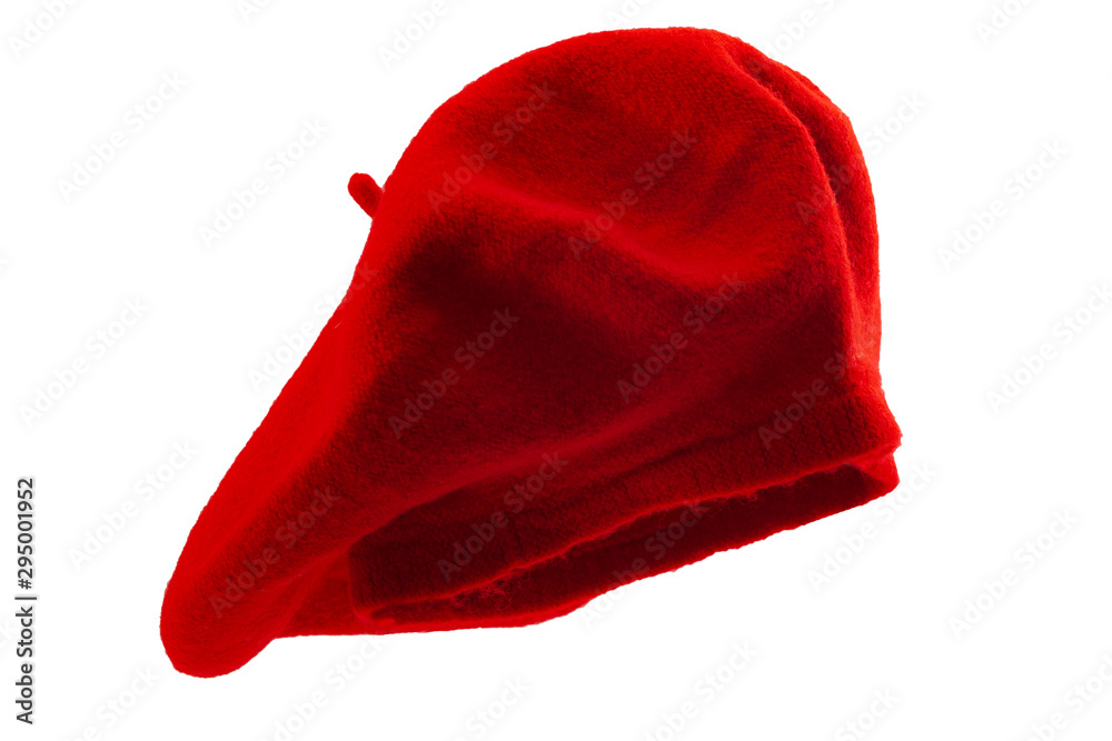 Posh attire and hip vintage fashion conceptual idea with red colour ...