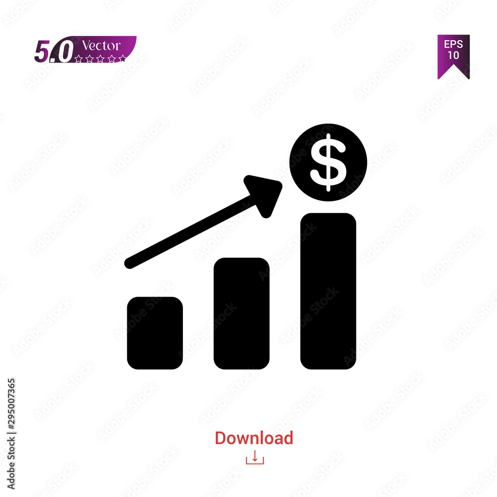 increased-revenue icon. increased-revenue vector isolated on white ...