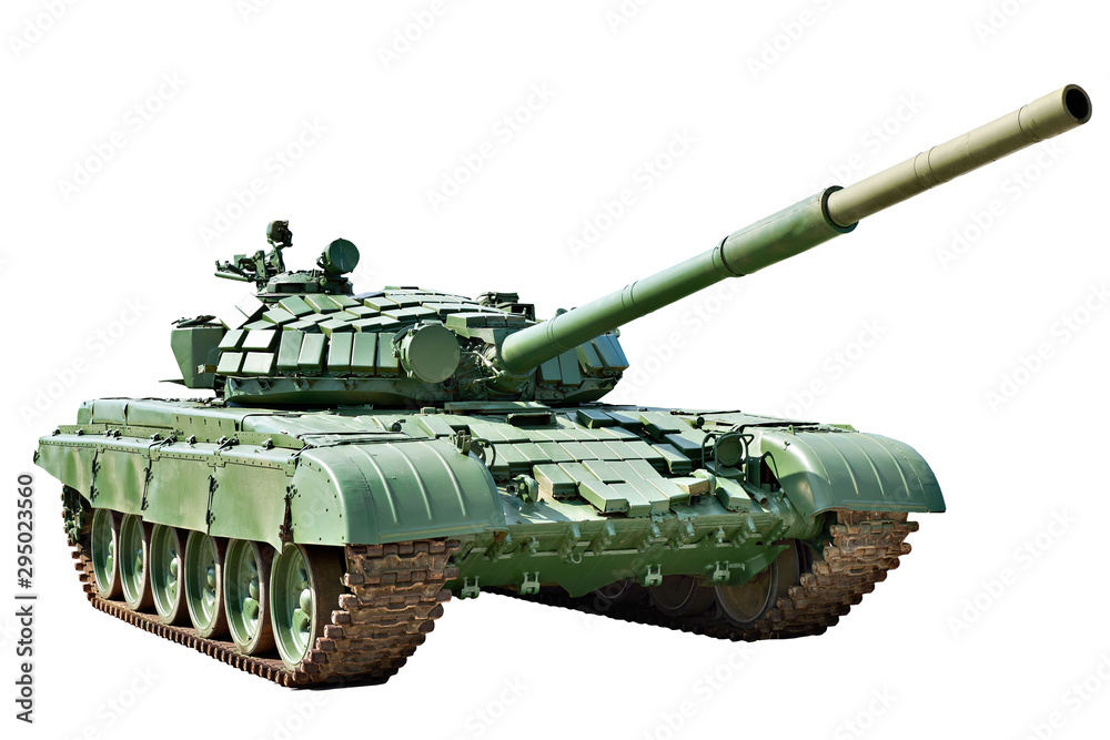 Main battle tank with reactive armour isolated white Stock Photo ...