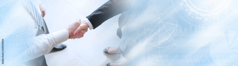 Business handshake; panoramic banner Stock Photo | Adobe Stock